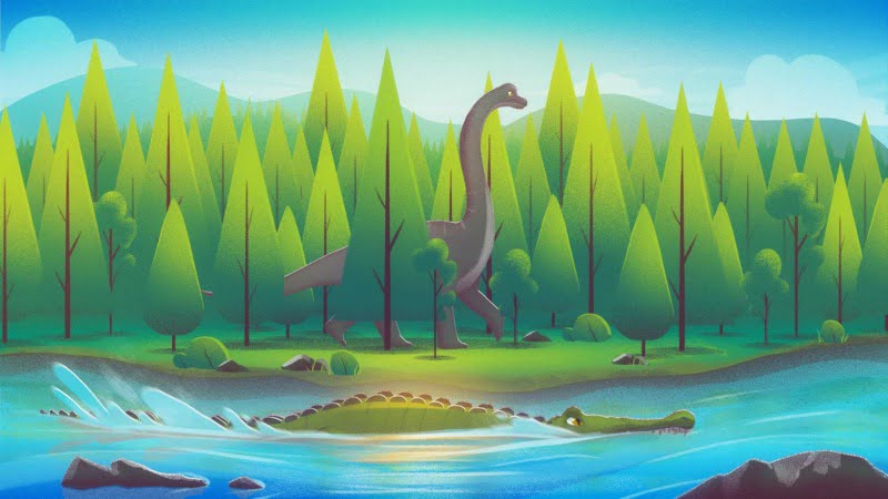 Brachiosaurus vs Deinosuchus from Dino Dome | Children's Podcast